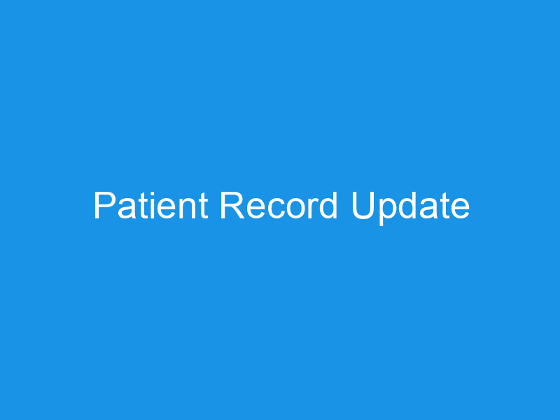 Patient Record Update - Imperial Medical Practice